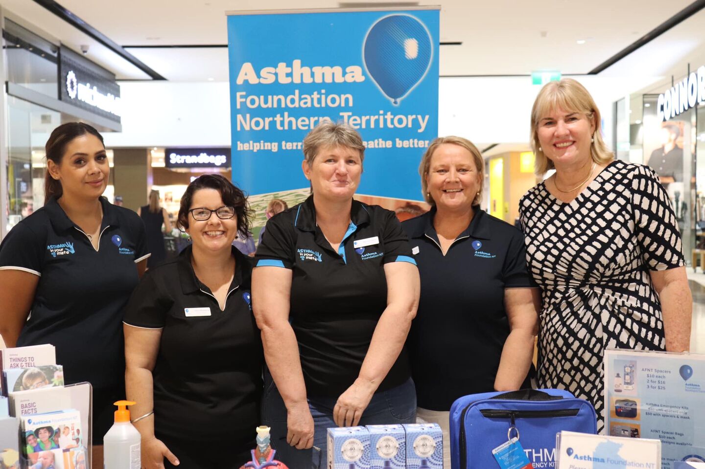 AFNT staff promoting Asthma Week 2022