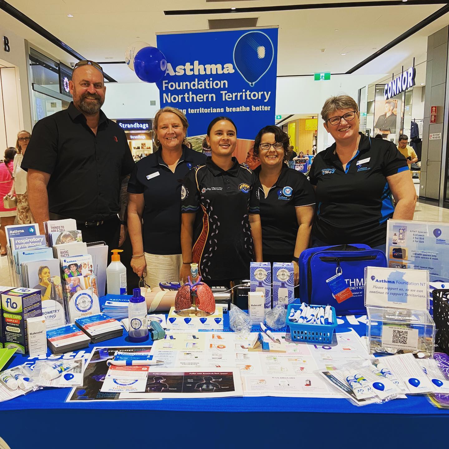 AFNT staff promoting Asthma Week 2022